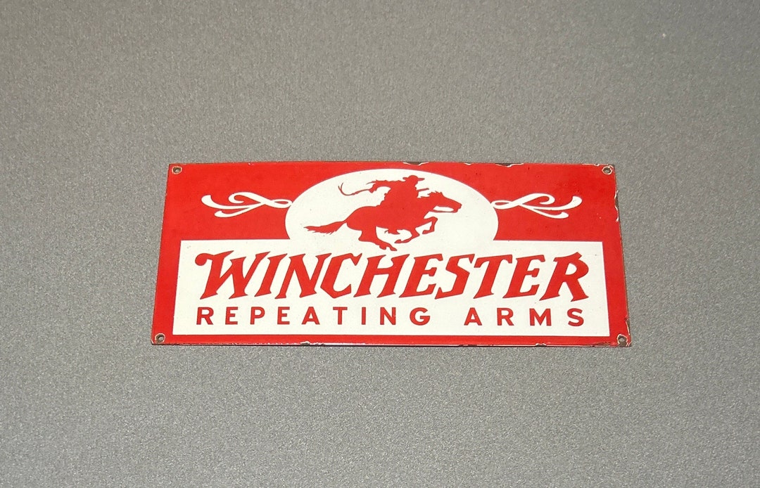 VINTAGE WINCHESTER GUN Ammunition 16porcelain Sign Car Oil Gas Truck - Etsy