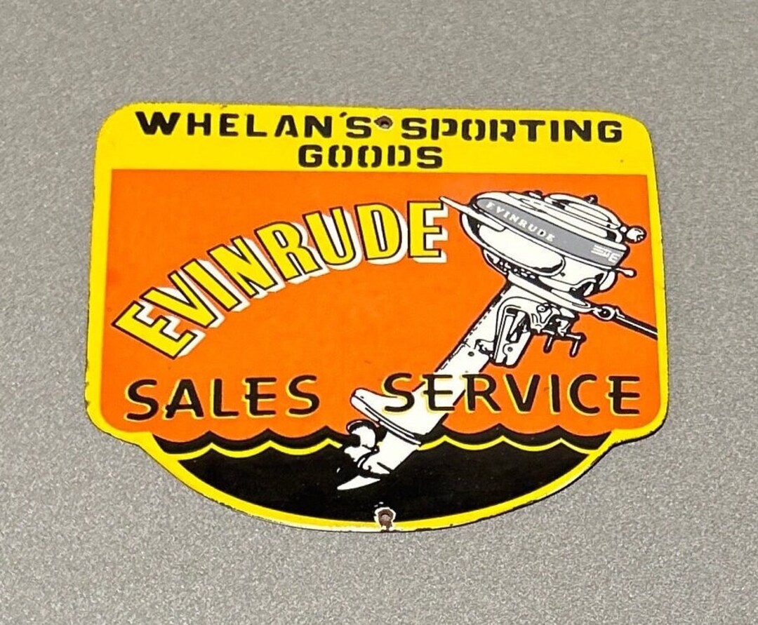 VINTAGE EVINRUDE BOAT Porcelain Sign Car Oil Gas Truck - Etsy