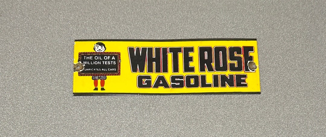 VINTAGE 12 WHITE ROSE Porcelain Sign Gas Oil Car Cigarettes Tobacco - Etsy