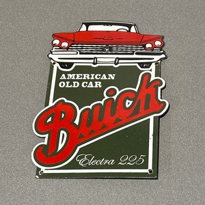 VINTAGE Rare 14 BUICK ELECTRA Dealership Service Porcelain Sign Car Oil ...