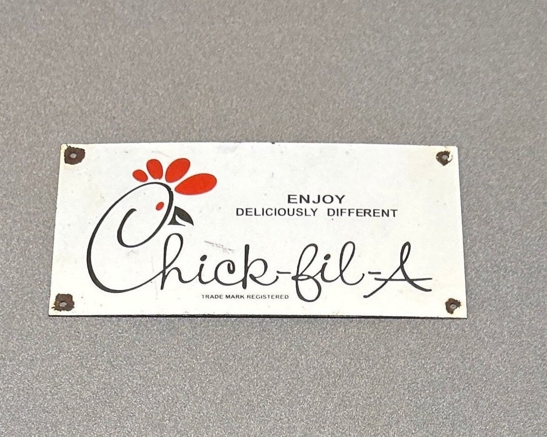 VINTAGE CHICK-FIL-A Porcelain Sign Car Oil Gas Truck - Etsy