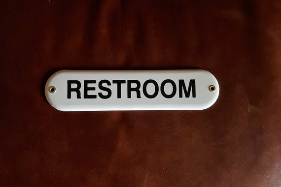 1950S NOS RESTROOM Porcelain Sign - Etsy
