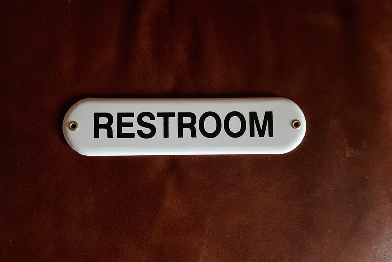 1950S NOS RESTROOM Porcelain Sign - Etsy