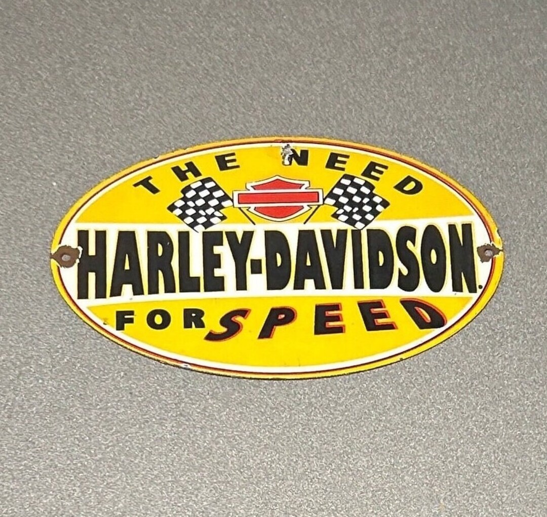 VINTAGE HARLEY DAVIDSON Motorcycle Porcelain Sign Car Oil Gas Truck - Etsy