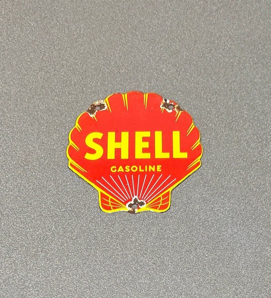 VINTAGE SHELL Porcelain Sign Car Oil Gas Truck - Etsy