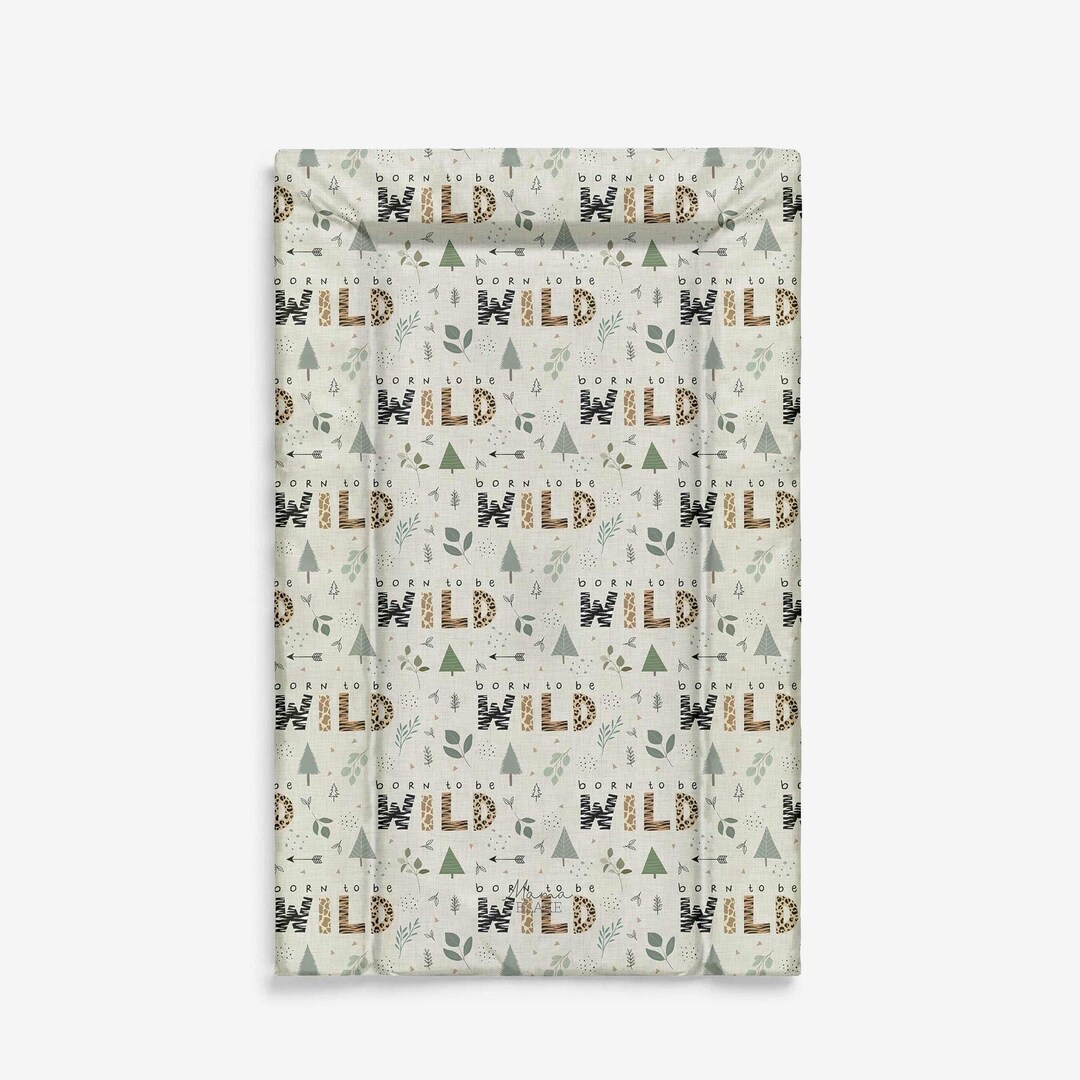 Born to Be Wild Changing Mat, Baby Changing Pad, Neutral Jungle Mat ...