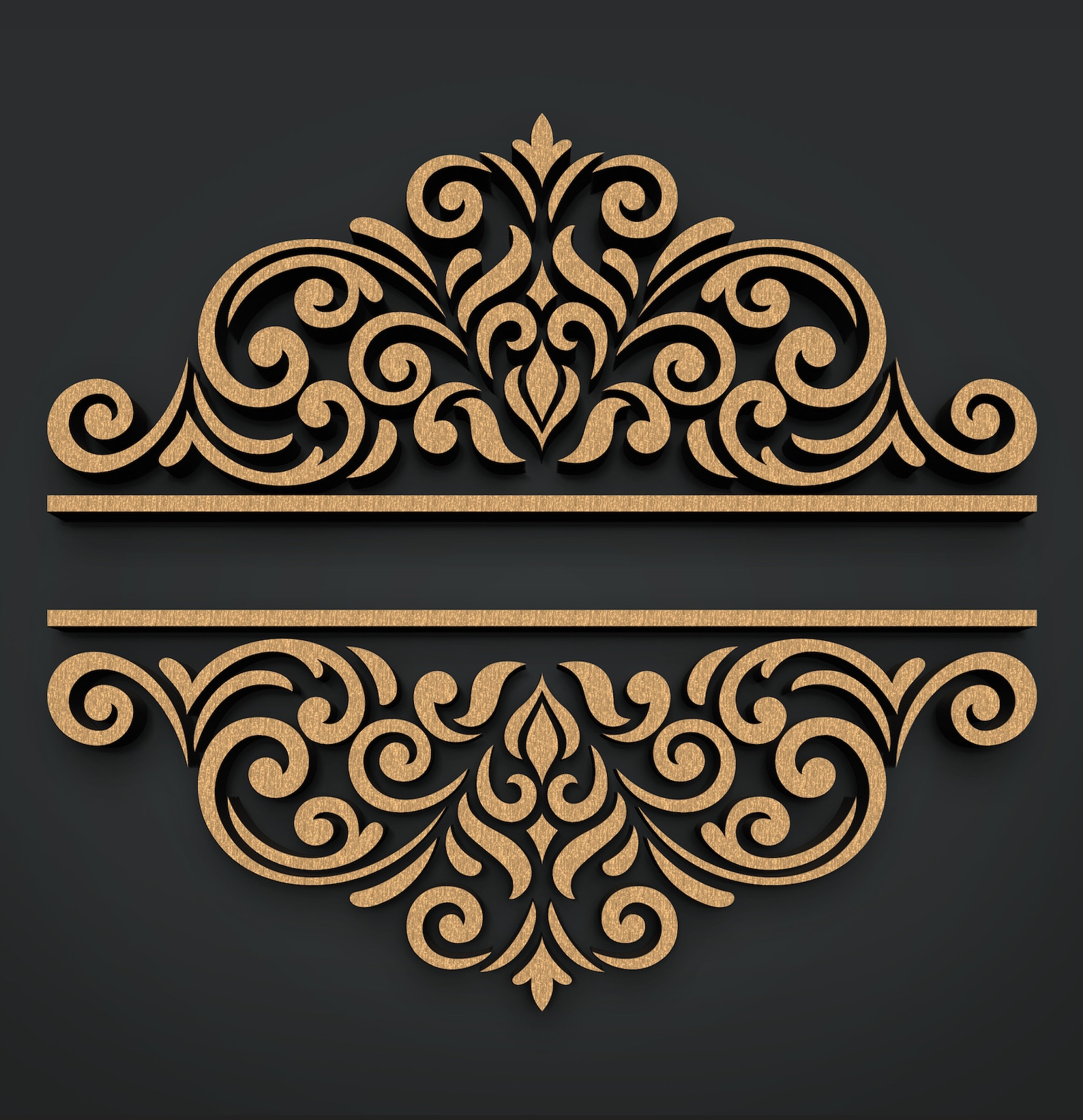 SVG Ornate Border Stencil Template Text Border Vintage | Etsy