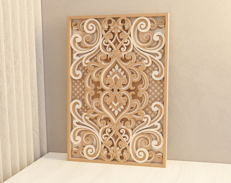 Laser Cut Multilayer Panel Template 3D Layered Vector - Etsy