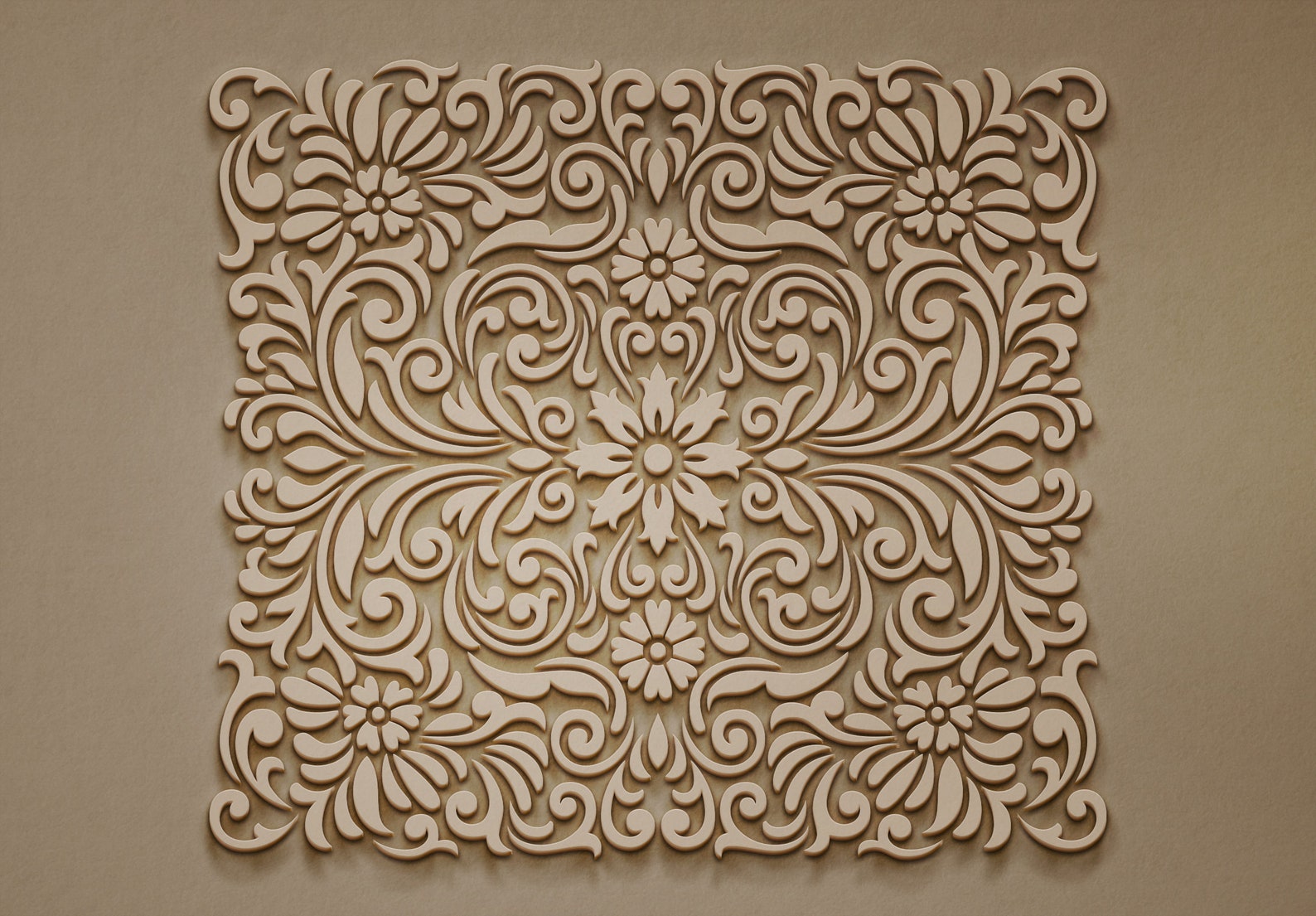 SVG Stencil Template - Vector Laser Cut Stencil Design - Wall Decor ...