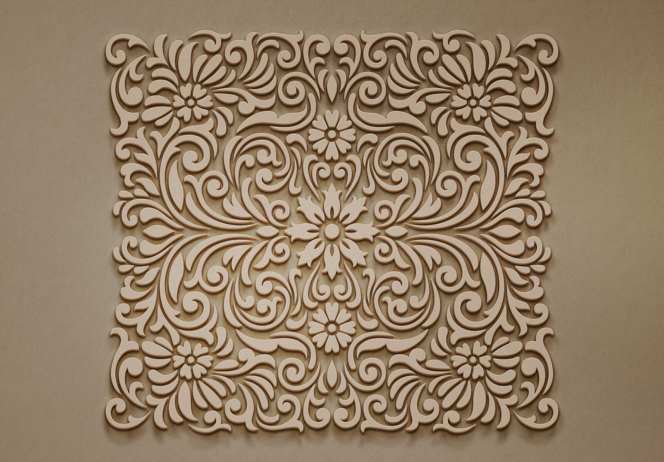 SVG Stencil Template - Vector Laser Cut Stencil Design - Wall Decor ...