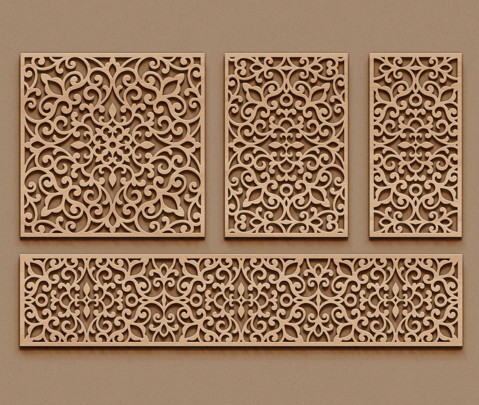 Laser Cut Ornamental Panel Template Wall Decor Stencil - Etsy