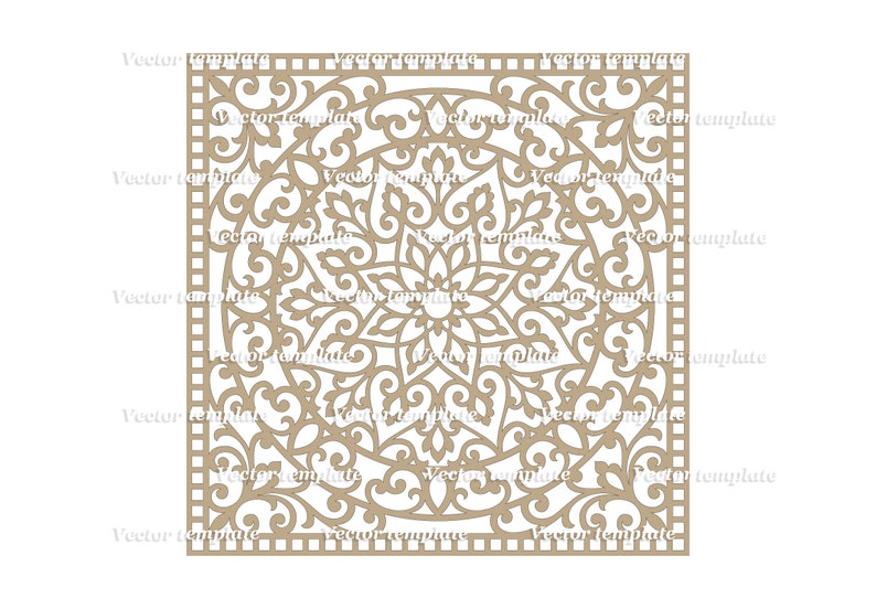 Laser Cut Ornamental Mandala Panel Template: Wall Decor Stencil ...