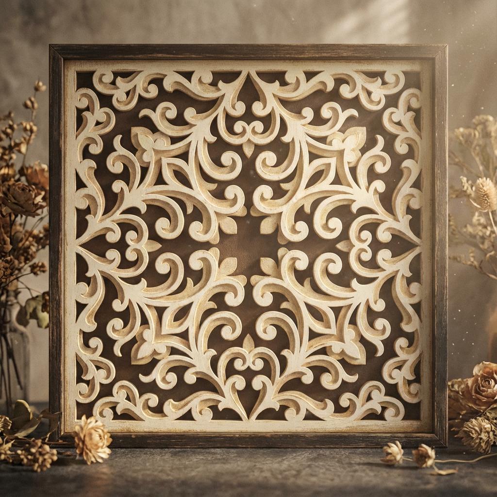 Multilayer Square Mandala, SVG Template - Shadow Box Layered Cutting ...