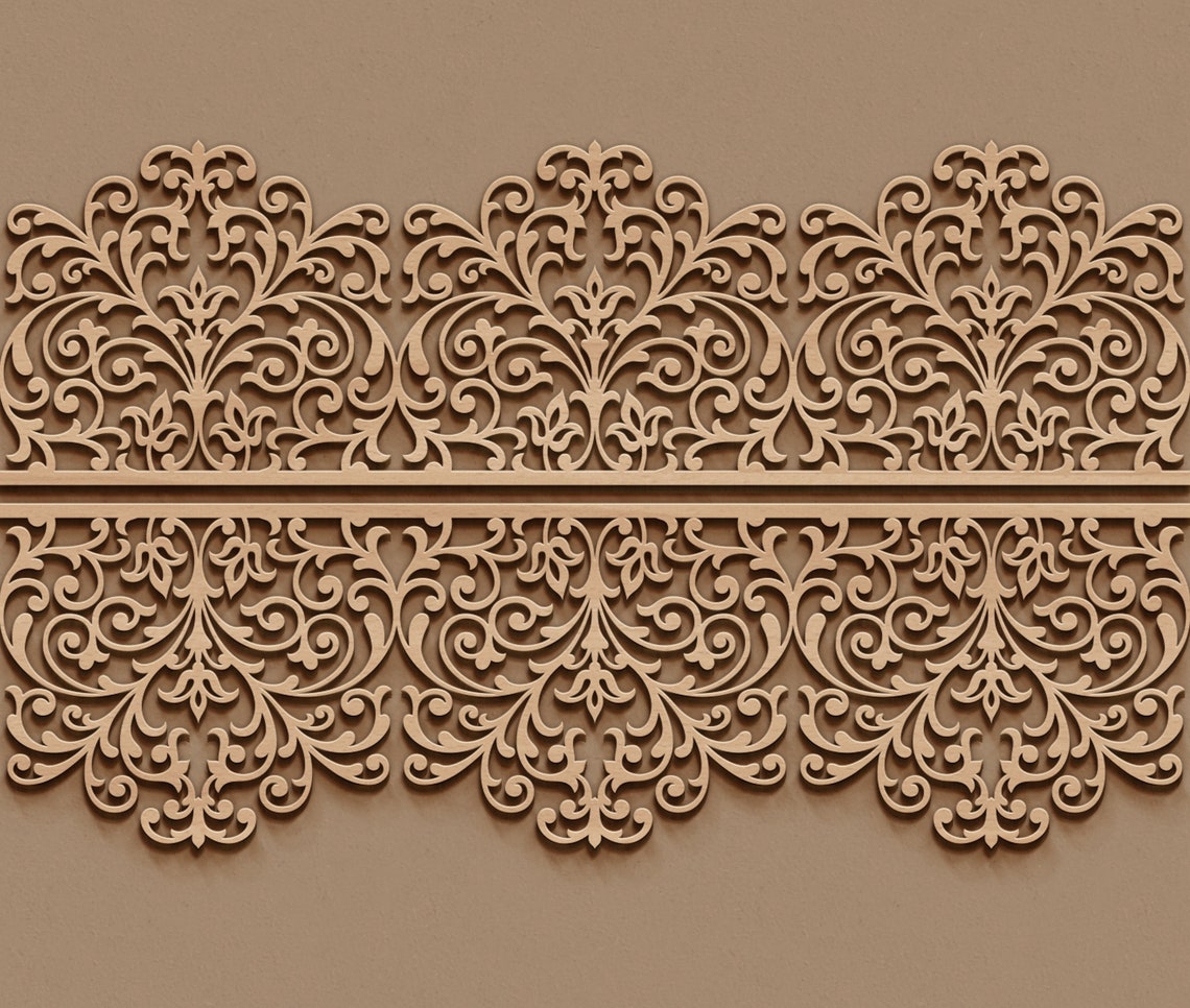 Laser Cut Ornamental Border Panel Template Wall Decor - Etsy
