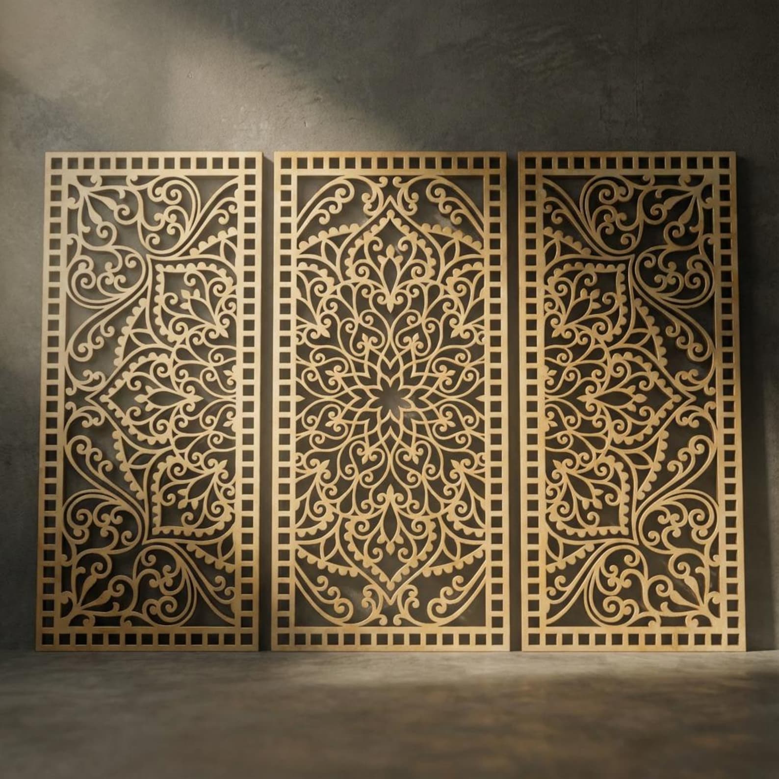 Laser Cut Mandala Panel Template: CNC Wall Decor (digital Download) - Etsy