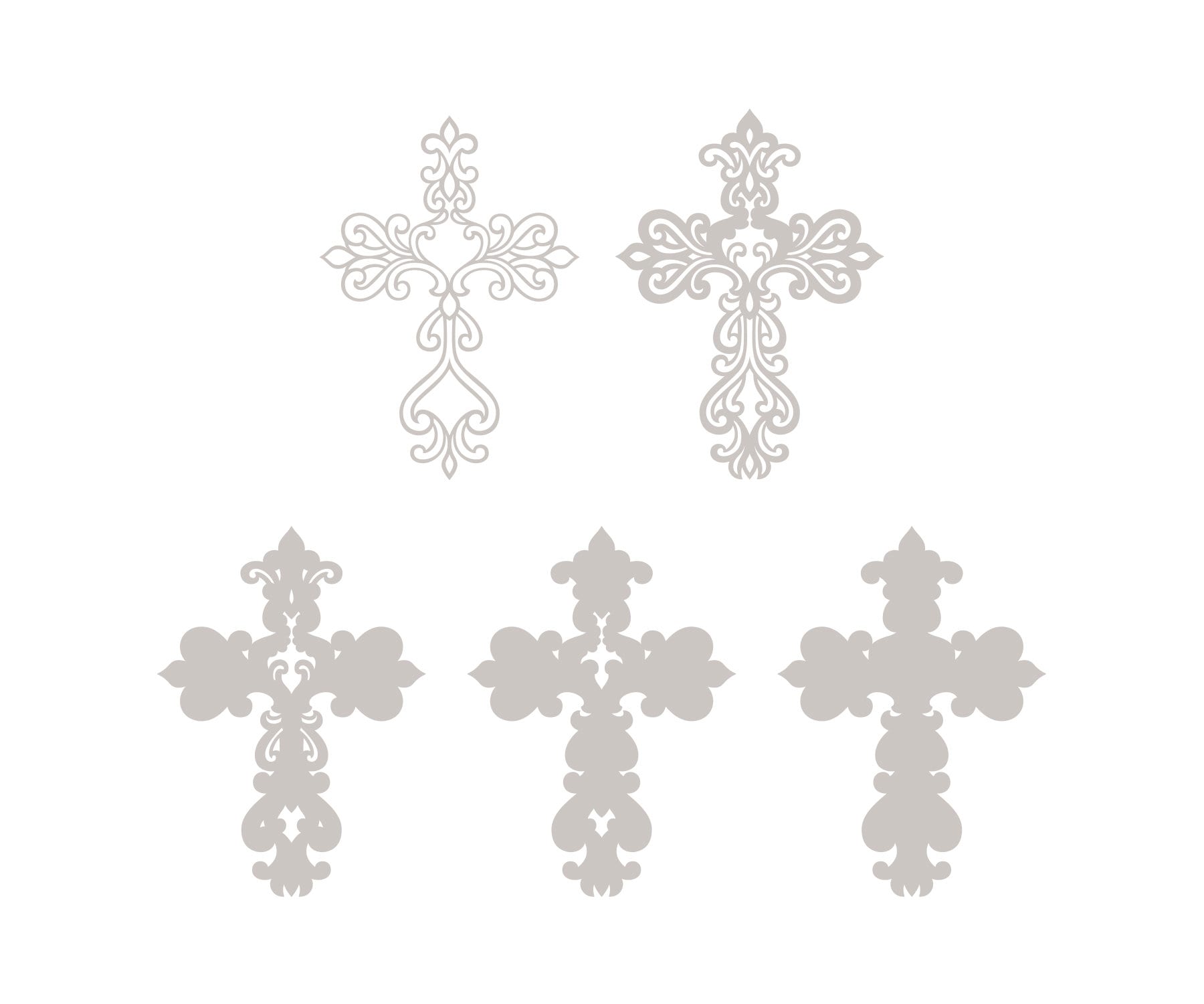 Laser Cut Cross SVG Template: Multilayer Christian Design (digital ...