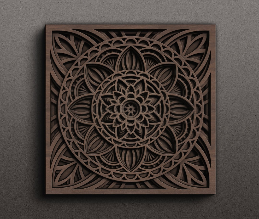 Multilayer Mandala SVG Template - 3D Layered Vector Cutting File for ...