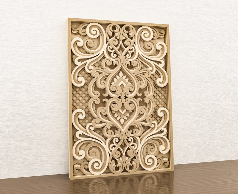 Laser Cut Multilayer Panel Template 3D Layered Vector - Etsy
