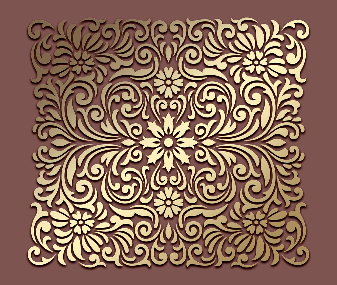 SVG Stencil Template - Vector Laser Cut Stencil Design - Wall Decor ...