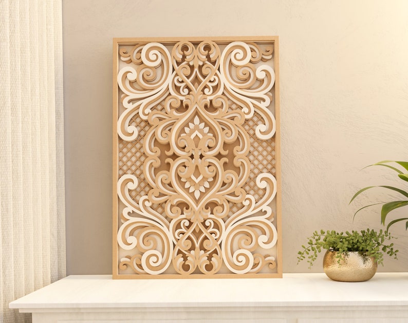 Laser Cut Multilayer Panel Template 3D Layered Vector - Etsy