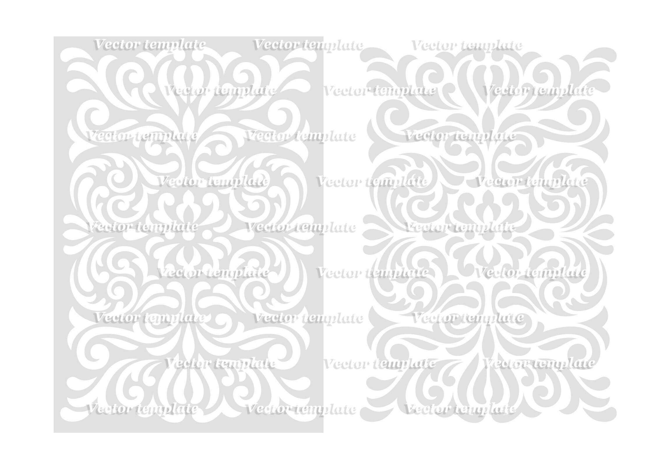 Laser cut ornate panel stencil template wall decor decal | Etsy