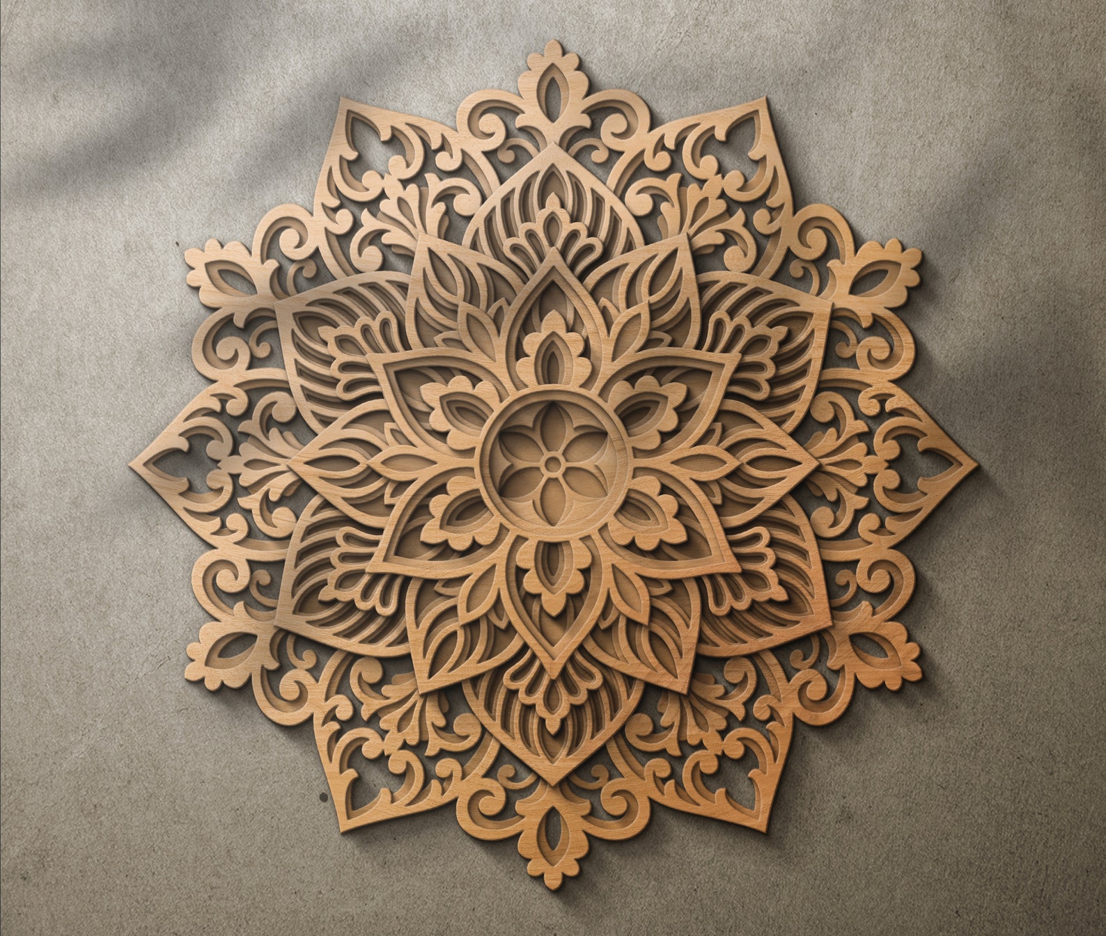 Multilayer Mandala SVG Template - 3D Layered Vector Cutting File for ...