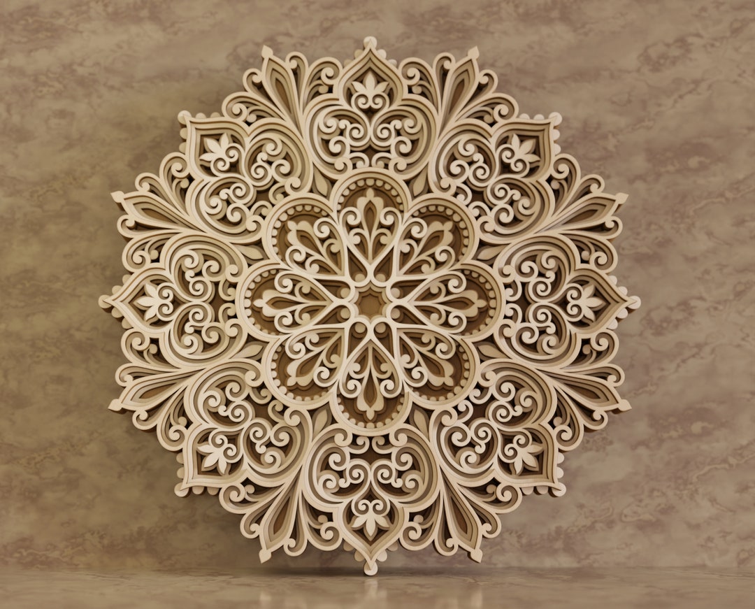3D Layered Mandala SVG Template: Laser Cut File (digital Download) - Etsy