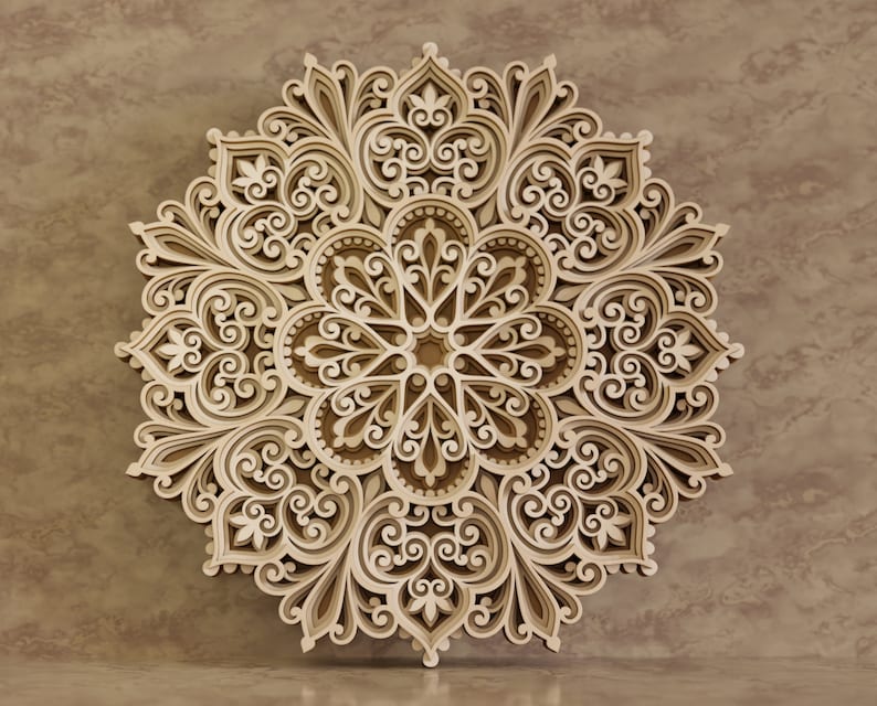 3D Layered Mandala SVG Template: Laser Cut File (digital Download) - Etsy