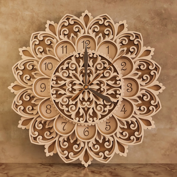 Laser Cut Clock - Etsy