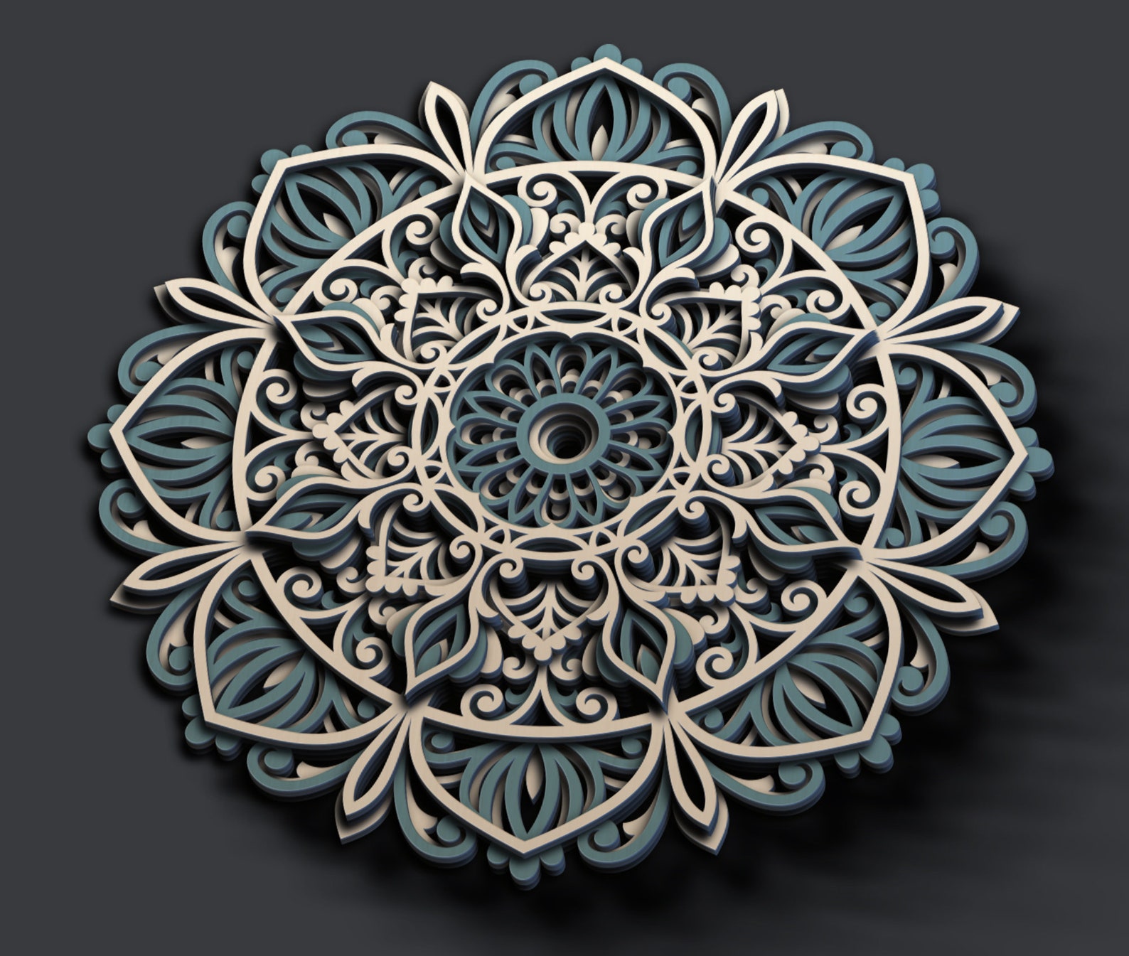Multilayer Mandala SVG Template - 3D Layered Vector Cutting File for ...