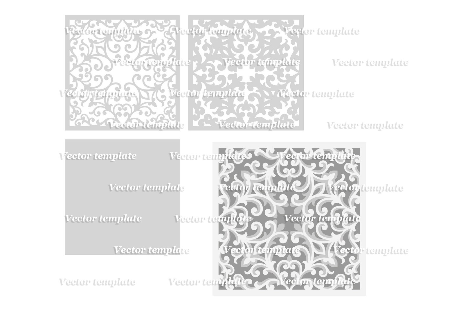 Multilayer Square Mandala, SVG Template - Shadow Box Layered Cutting ...