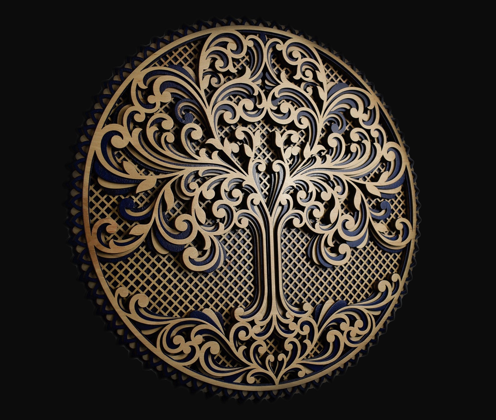 Multilayer Mandala Tree of Life SVG Template 3D Layered - Etsy