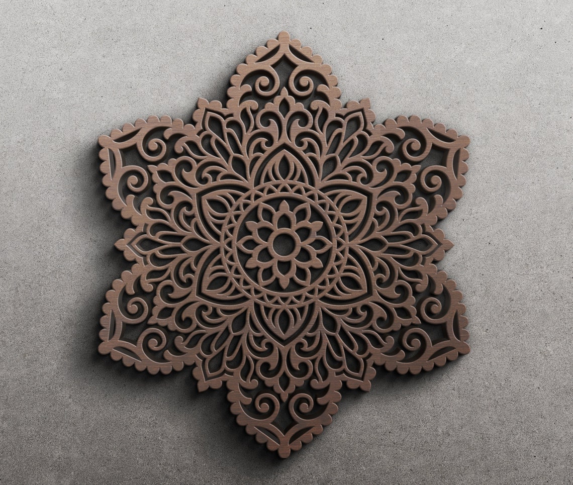 Laser Cut Mandala SVG Decal Design Template Wall Decor - Etsy
