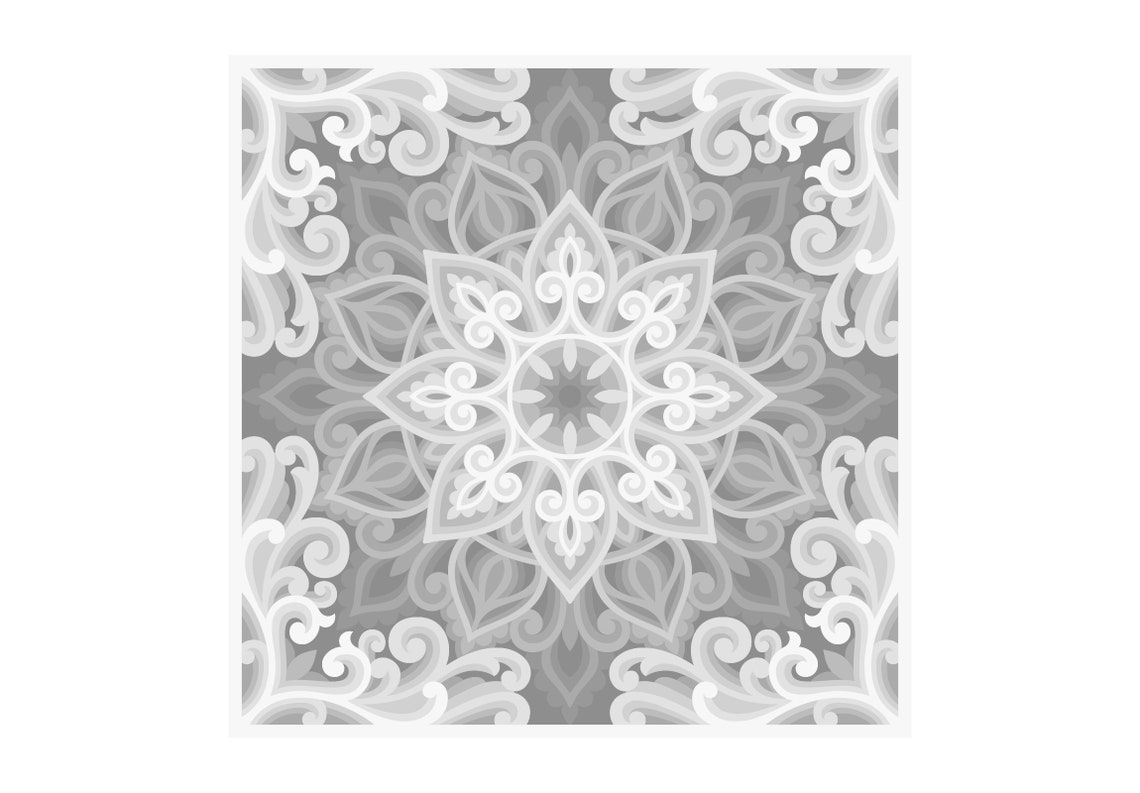 Multilayer Mandala Square Panel SVG Template 3D Layered | Etsy