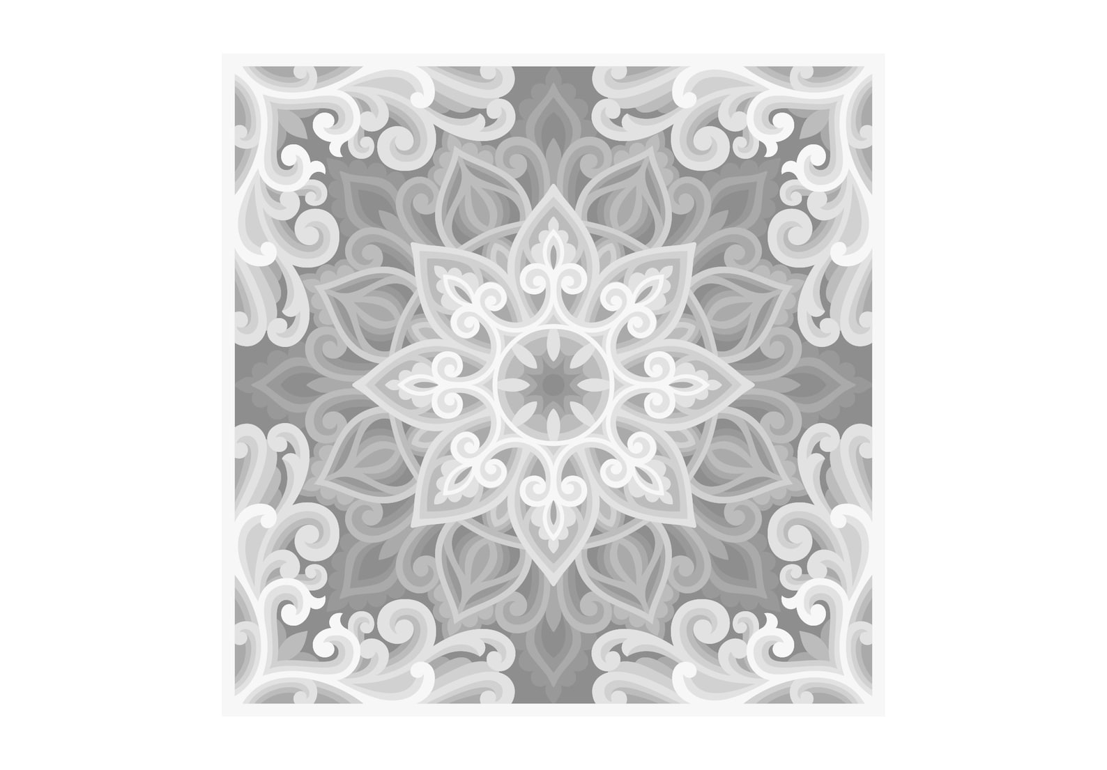 Multilayer Mandala Square Panel SVG Template - 3D Layered Vector ...