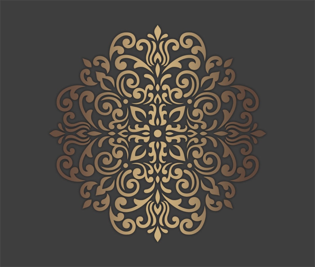 Mandala Quarter Stencil Template - Wall & Floor Decor, Decal Design ...
