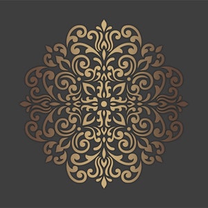 Mandala Quarter Stencil Template - Wall & Floor Decor, Decal Design ...