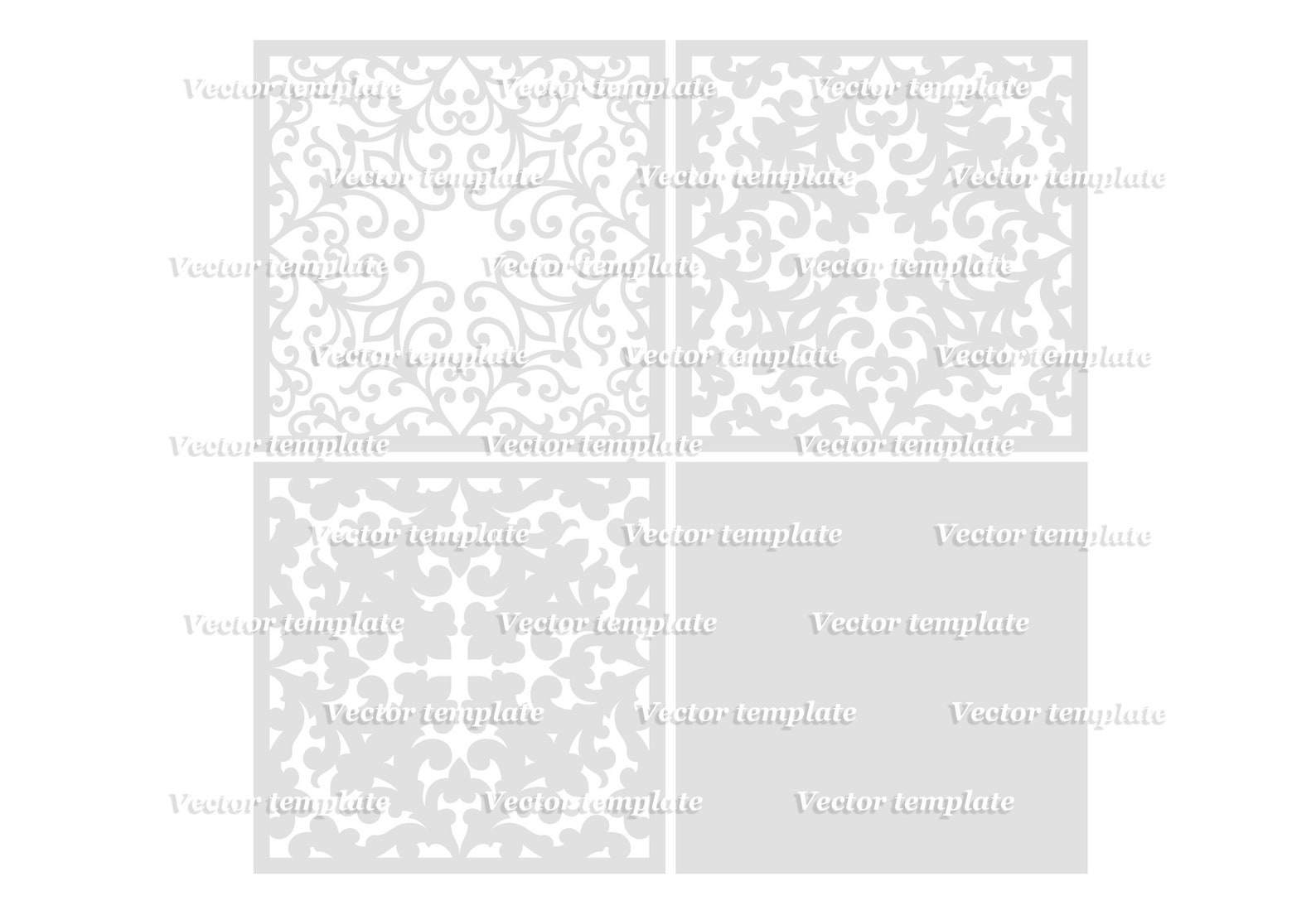 Multilayer Square Panel SVG Template 3D Layered Mandala - Etsy