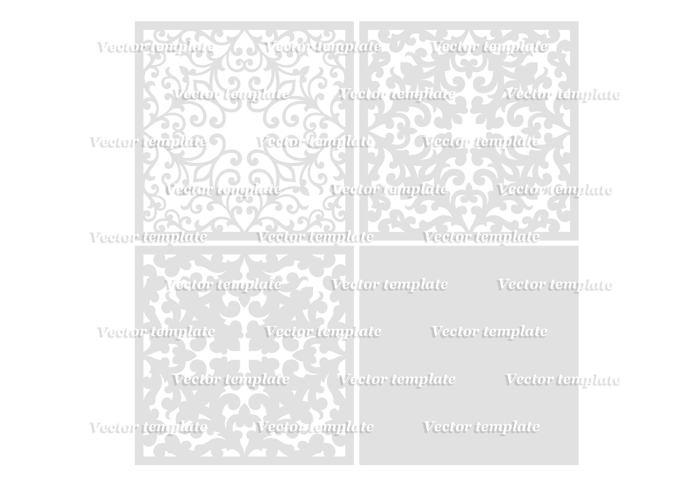 Multilayer Square Panel SVG Template 3D Layered Mandala - Etsy