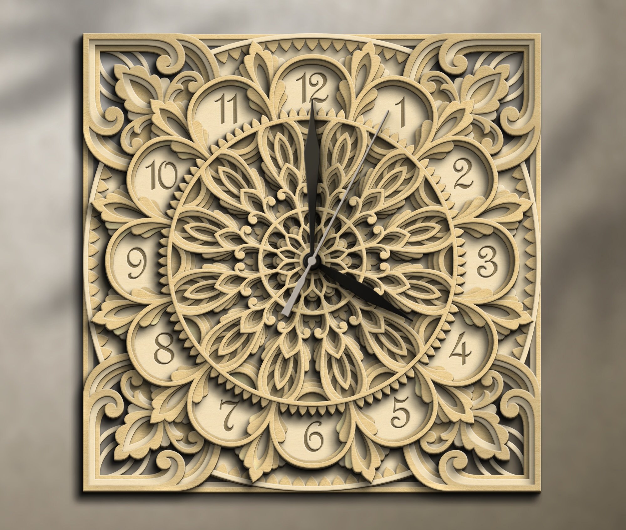 Multilayer Clock SVG Template Laser Cut Clock Layered Wall - Etsy