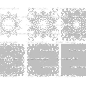 Multilayer Mandala Square Panel SVG Template - 3D Layered Vector ...