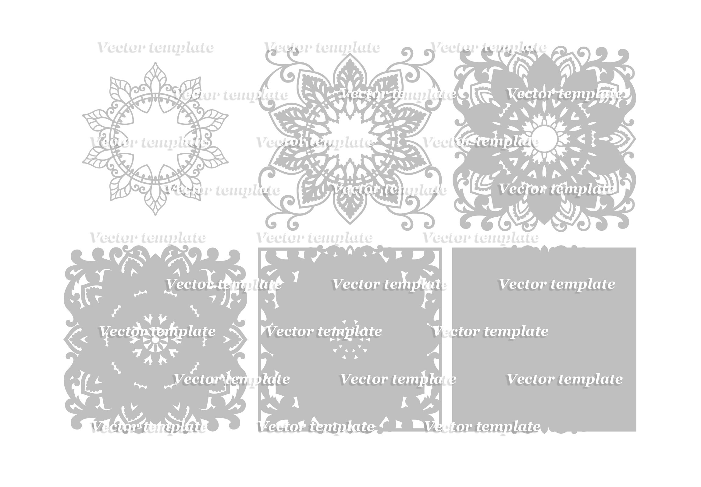 Multilayer Mandala Square Panel SVG Template 3D Layered - Etsy
