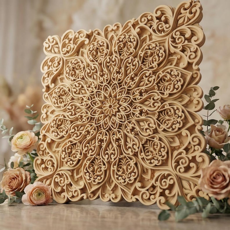 3D Layered Mandala SVG: Laser Cut Panel Template (digital Download) - Etsy
