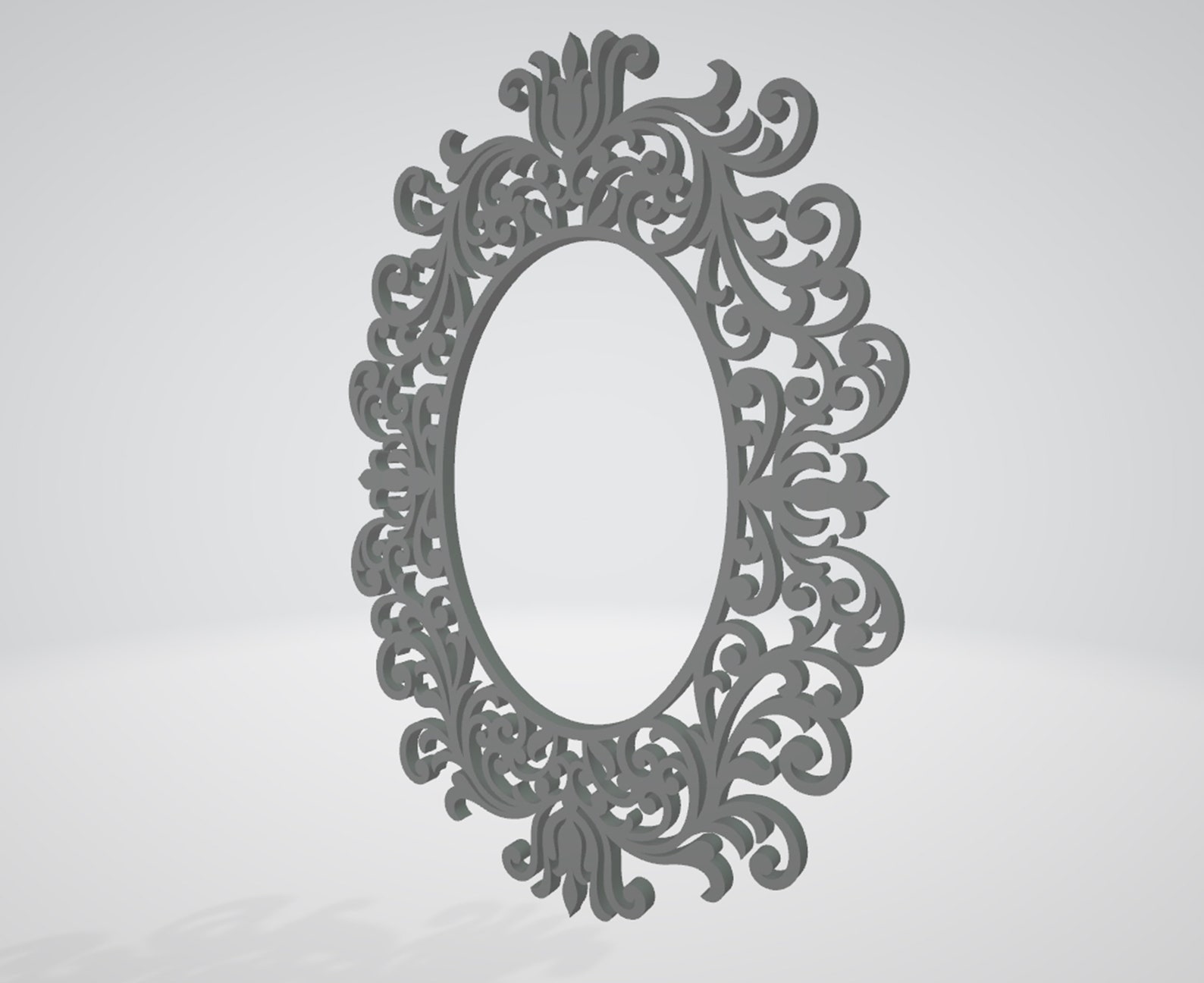 Laser Cut Mirror Frame Oval Photo Frame svg Dxf Dwg Eps - Etsy