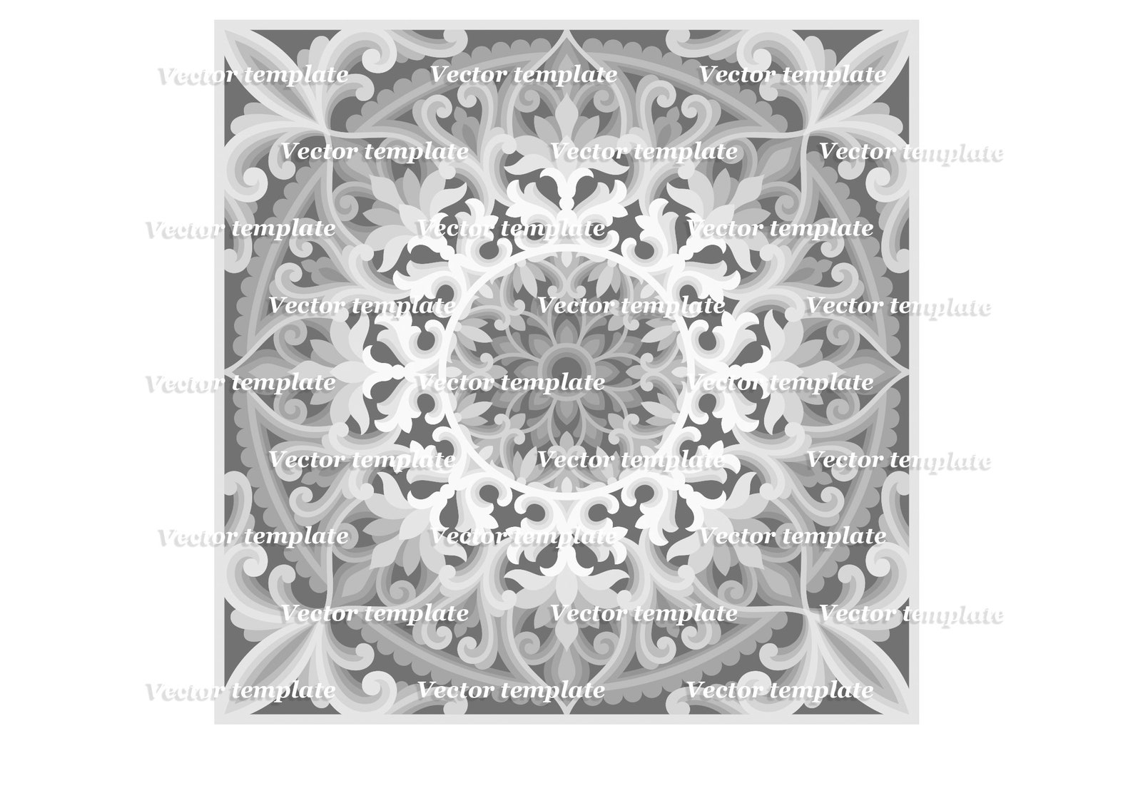 Multilayer Mandala Square Panel SVG Template 3D Layered | Etsy