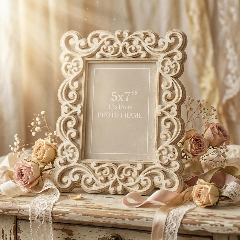 Ornate Layered Photo Frame Template: Laser Cut Wedding Frame (digital ...