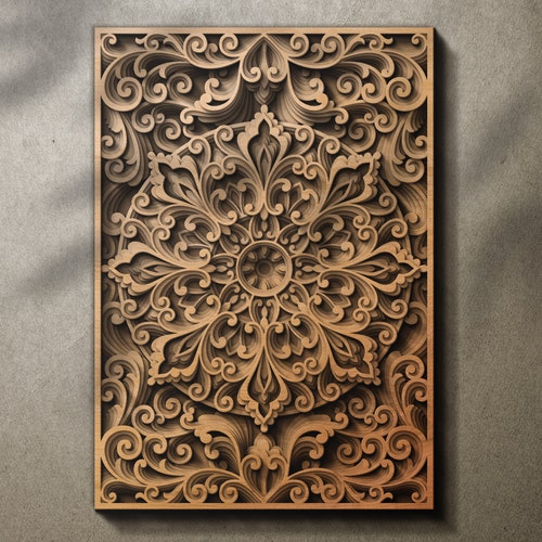 3D Panel Mandala. Laser Cut Files SVG DXF CDR Vector Plans - Etsy UK