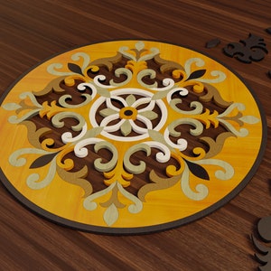 Laser Cut Mandala Puzzle Template - Quilt / Mandala Mosaic / Marquetry ...