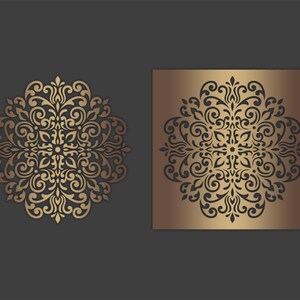 Mandala Quarter Stencil Template - Wall & Floor Decor, Decal Design ...