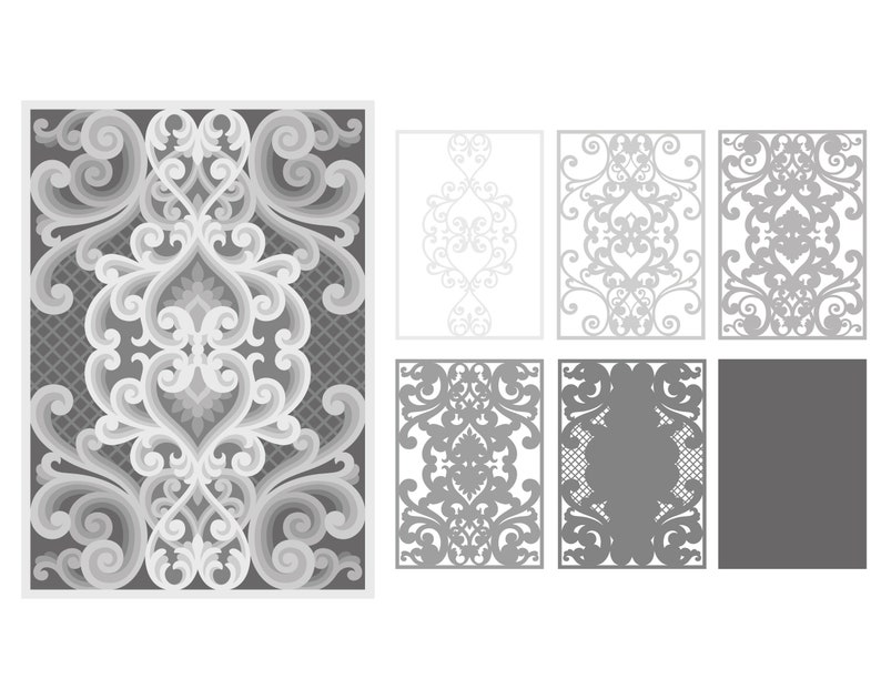 Laser Cut Multilayer Panel Template 3D Layered Vector - Etsy